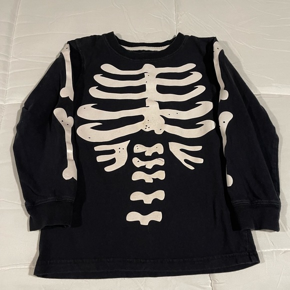 Carter's | Shirts & Tops | Boys Skeleton Long Sleeve Glow In The Dark ...